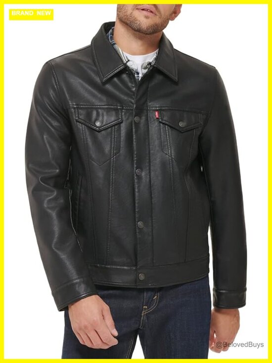 Jackets & Coats | Faux Leather Classic Trucker Jacket | Poshmark